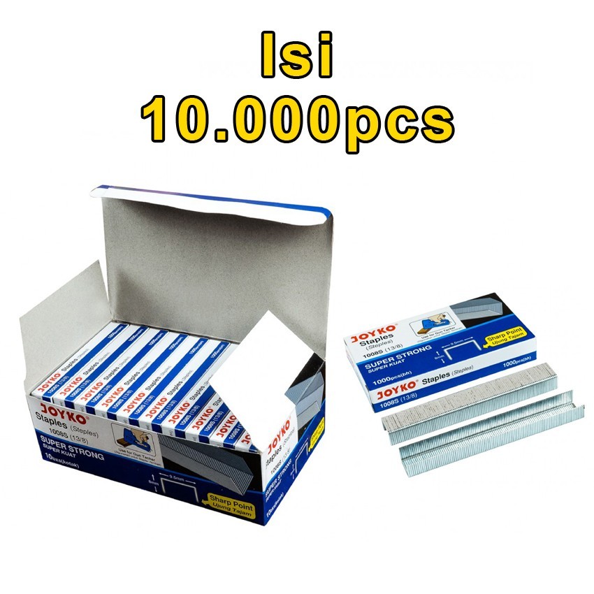 Jual 10 kotak Isi Staples Ukuran 13/8 | Isi Gun Tacker | Refill ...