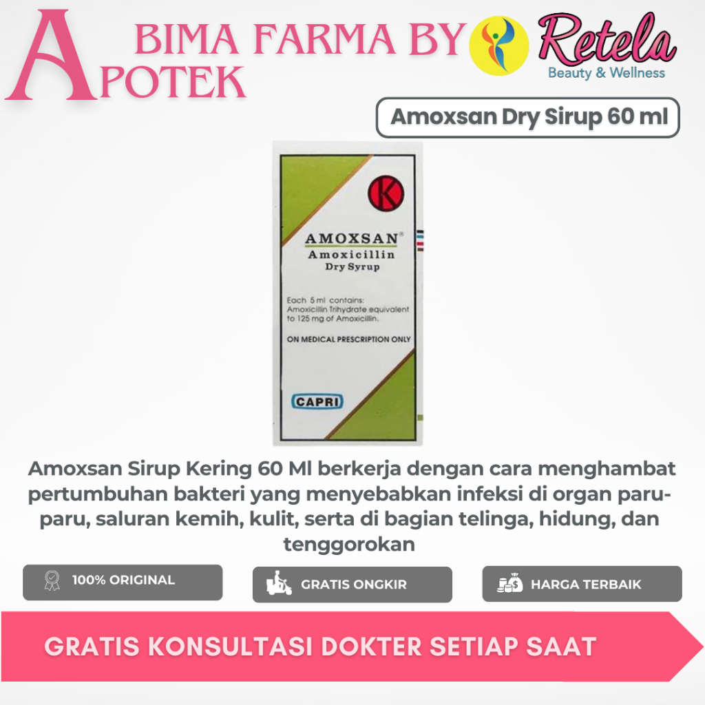 Jual Amoxsan 125 Mg Dry Sirup 60 ml | Shopee Indonesia