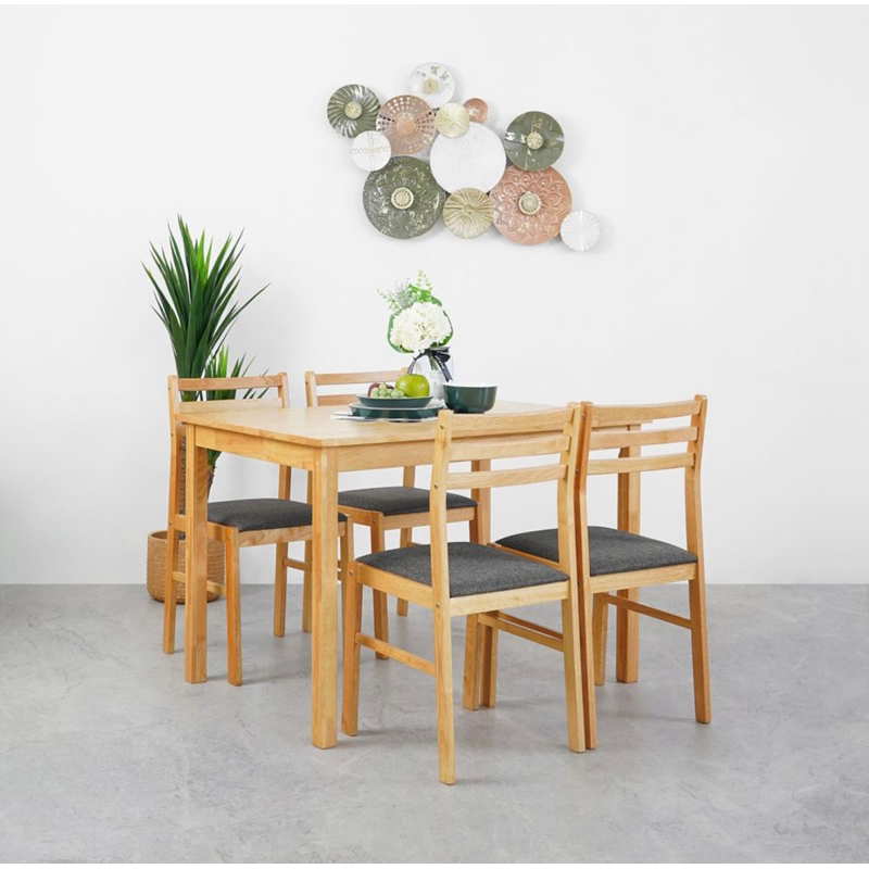 Jual Set Meja Makan Minimalis Bahan Solid Wood Anti Rayap Set Meja ...