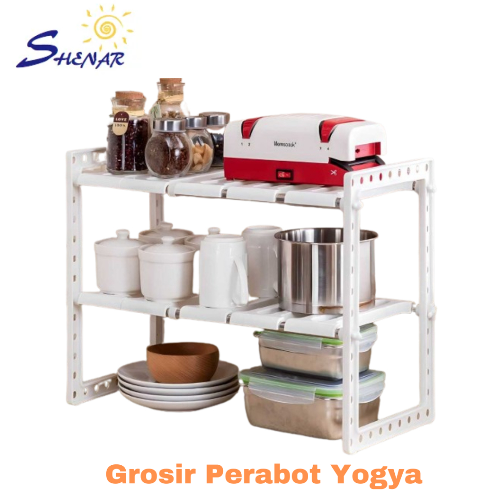 Jual SHENAR Rak Portable Susun Rak Dapur Rak Panci Adjust Panjang ...