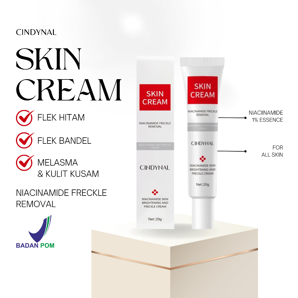 Jual BPOM CINDYNAL Skin Cream Niacinamide Essence Freckle Removal / Krim Wajah Anti Penuaan ...