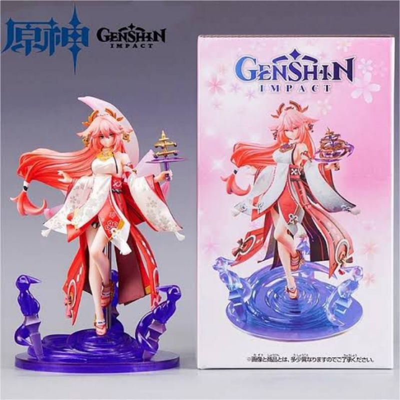 Jual Action Figure Yae miko Statue Genshin Impact Kimono Dress | Shopee ...