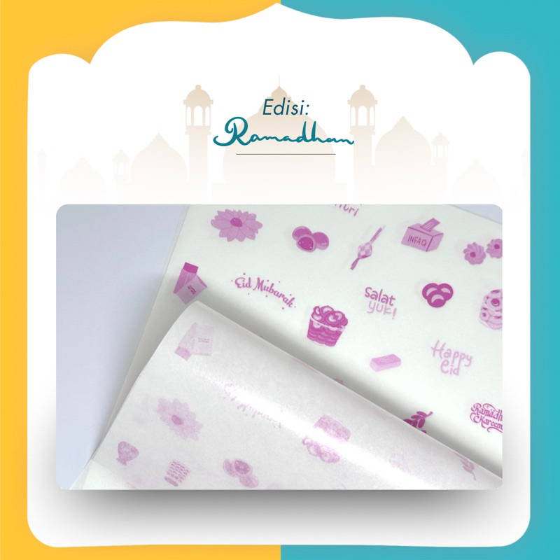 Jual Kertas Foodgrade Laminasi Idul Fitri / Alas Kue kering, Nastar ...