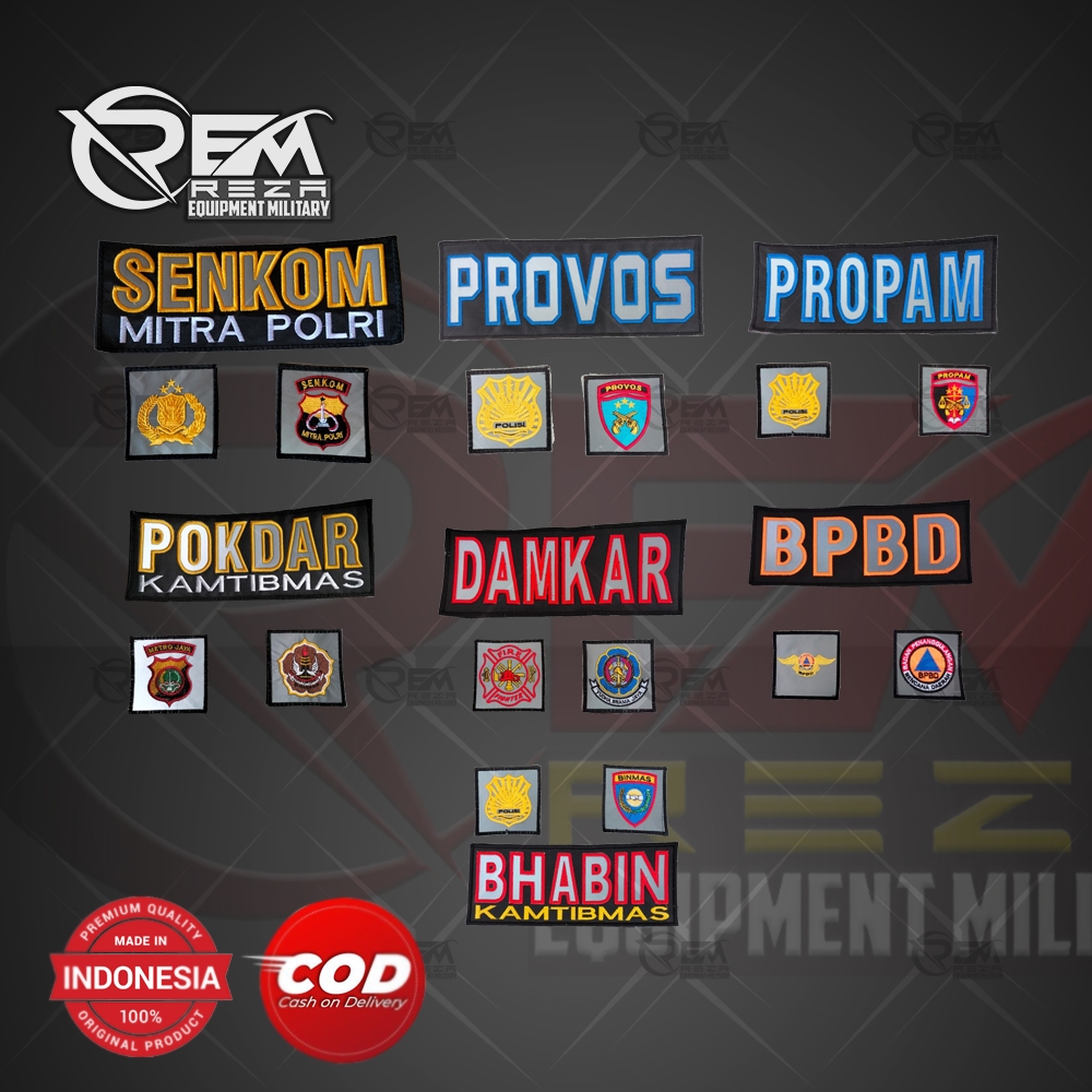 Jual Logo Bordir Atribut BPBD / DAMKAR / POKDAR / PROVOS / PROPAM ...