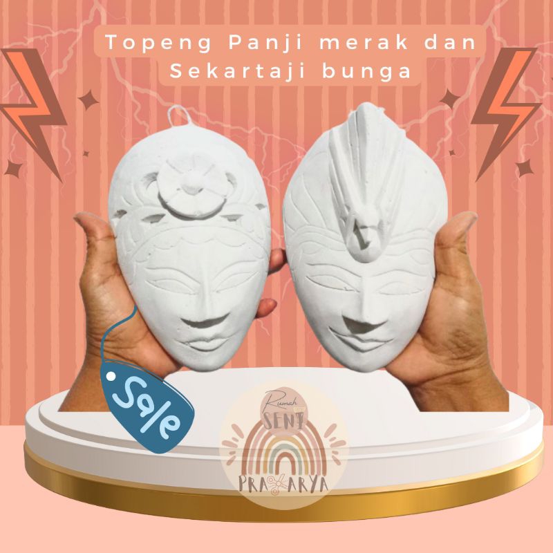 Jual TOPENG GYPSUM MODEL BUNGA DAN MERAK (PANJI) | Shopee Indonesia