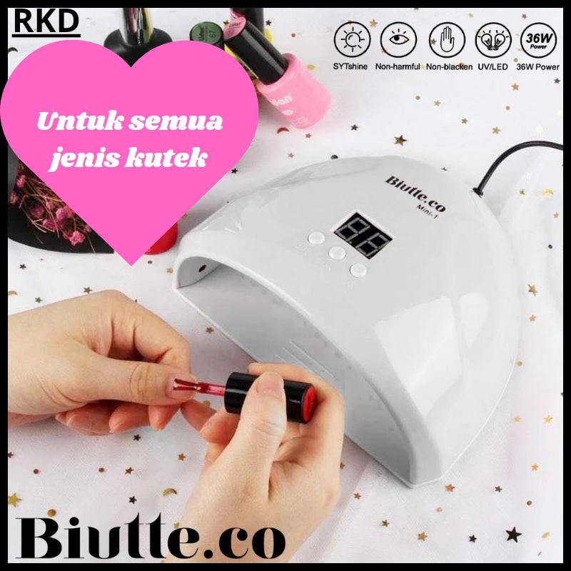 Jual Biutte.co Alat Pengering Kutek Kuku UV LED Nail Dryer 36W | Shopee Indonesia