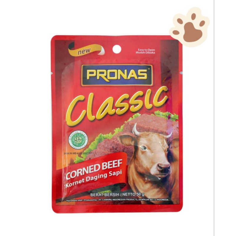 Jual Pronas Classic beef kornet daging sapi sachet 50gr | Shopee Indonesia