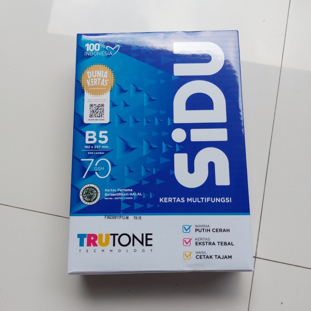 Jual HVS KECIL UKURAN B5 Putih Polos Sinar Dunia B5 70 Gram 182x257mm - 1 Rim Isi 500 Lbr ...