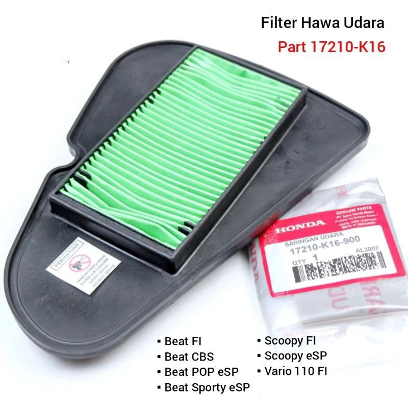 Jual FILTER UDARA BEAT FI K16 FILTER UDARA BEAT FI SCOOPY BEAT POP ...