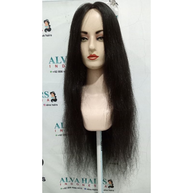 Jual wig 100% rambut asli(70 cm) | Shopee Indonesia