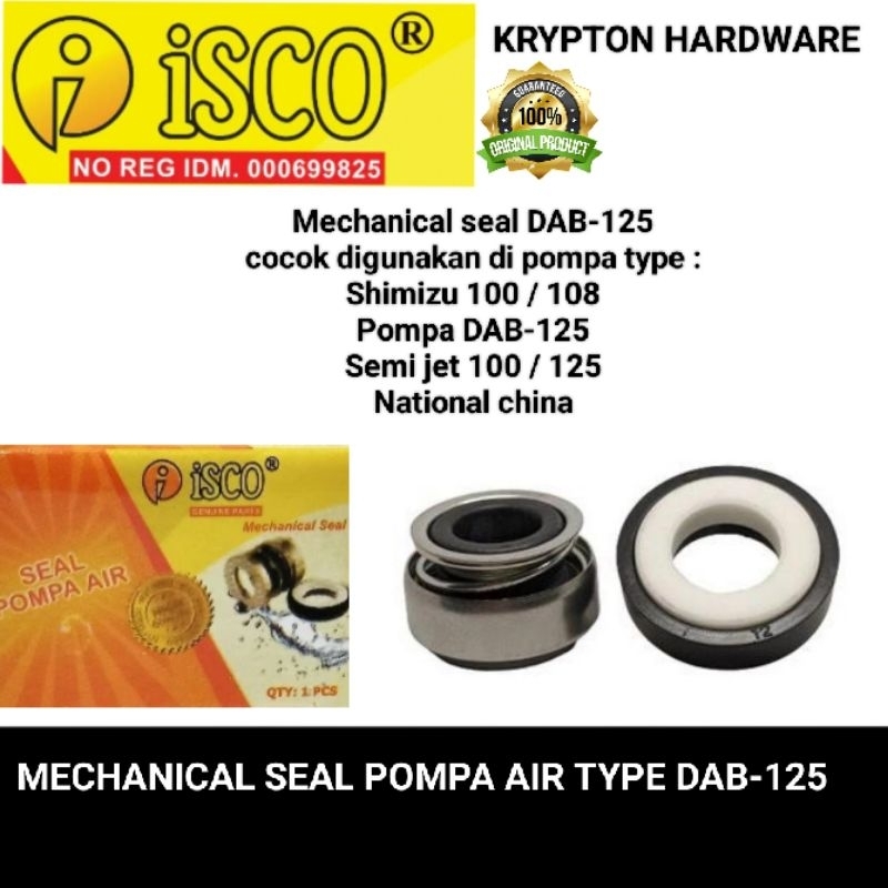Jual Isco mechanical seal pompa air type DAB-125 (100%original part) | Shopee Indonesia