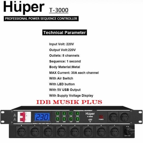 Jual Power Sequencer Huper T3000 T 3000 Sequence Controller Original | Shopee Indonesia