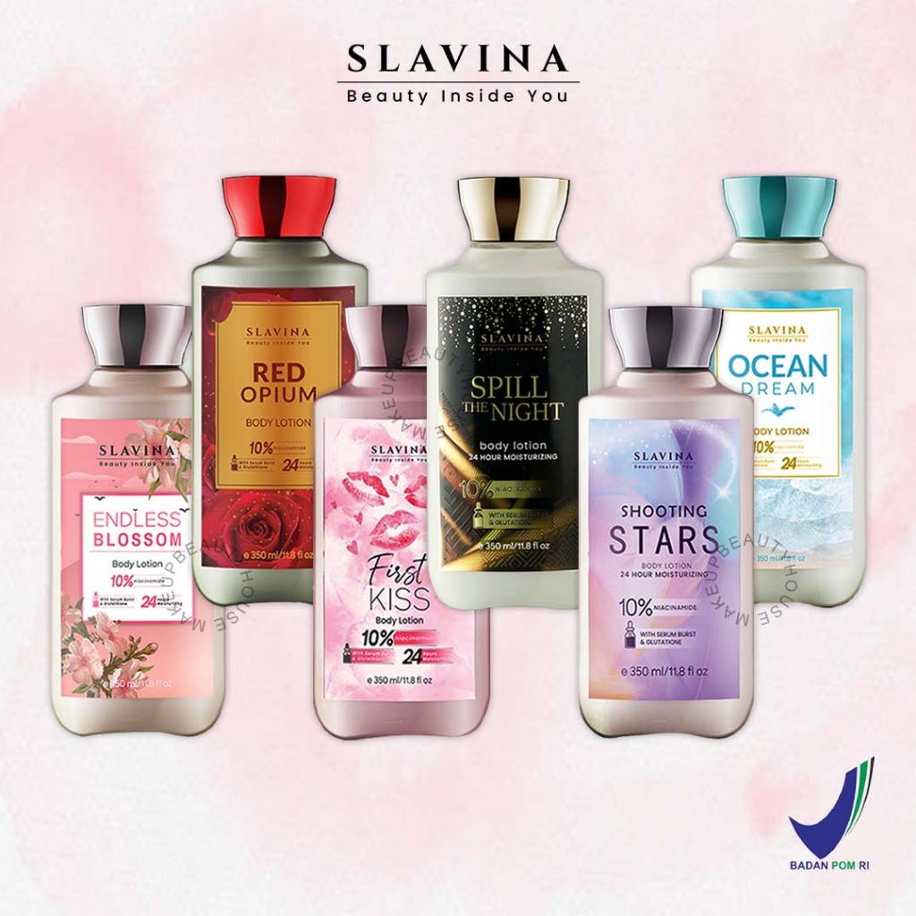 Jual SLAVINA Body Lotion Series 350ml | Ocean Dream | Endless Blossom ...