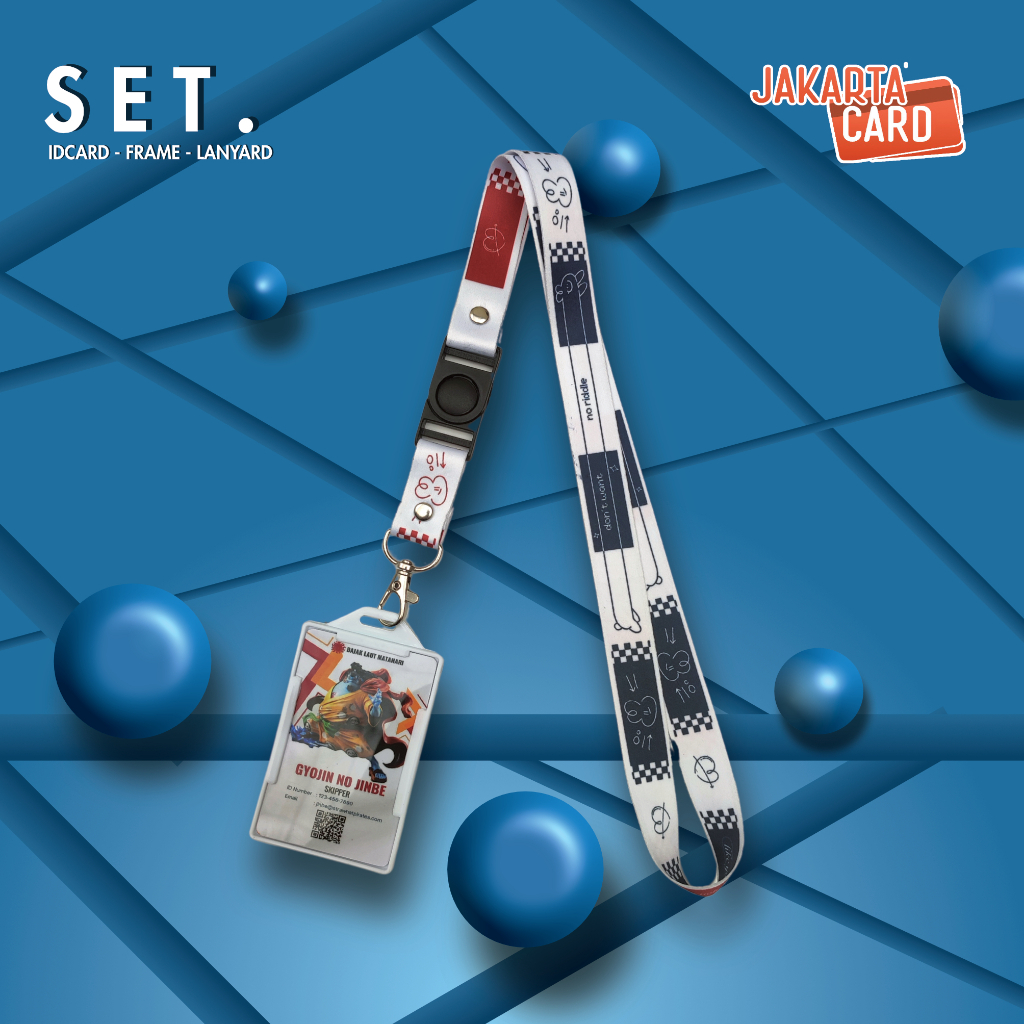Jual SATU SET PAKET NAME TAG CETAK TALI LANYARD PRINT SUBLIM PREMIUM + ID CARD PLUS HOLDER STD ...