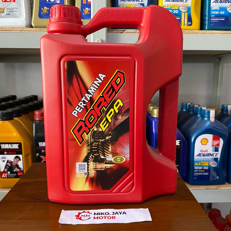 Jual OLI PERTAMINA RORED EPA 4 LITER SAE 90 ORIGINAL | Shopee Indonesia