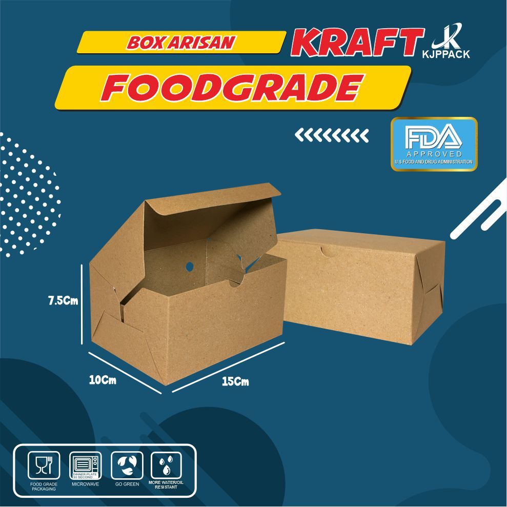 Jual DUS ARISAN Snack Box Kraft Lipat Non Laminasi HALAL FDA Food Grade ...