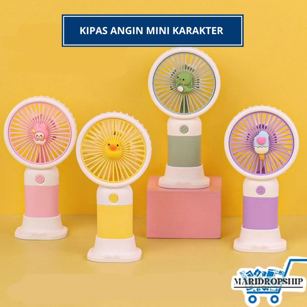 Jual KIPAS ANGIN MINI CARTOON HANDHELD FAN KARAKTER USB/ KIPAS ANGIN ...