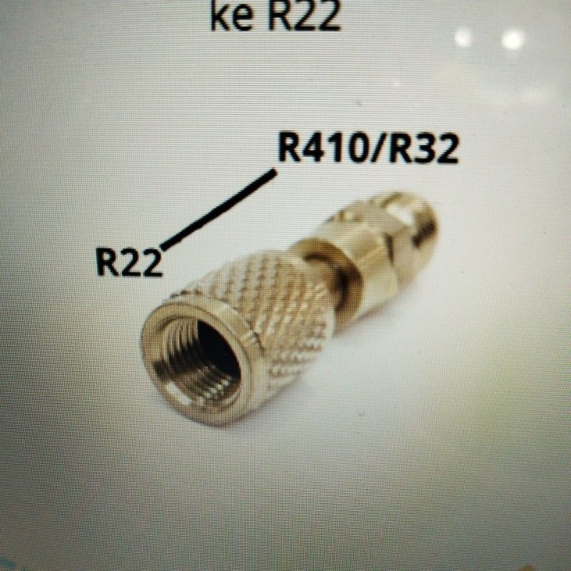 Jual adaptor conector nepel R22 untuk selang R32/R410 isi freon R22 ...