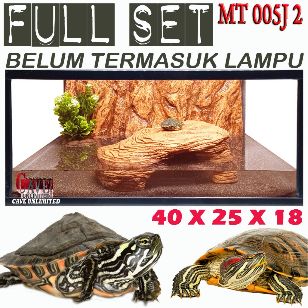 Jual MT005J2 PAKET FULLSET TERRARIUM KANDANG REPTILE KURA KURA AIR ...