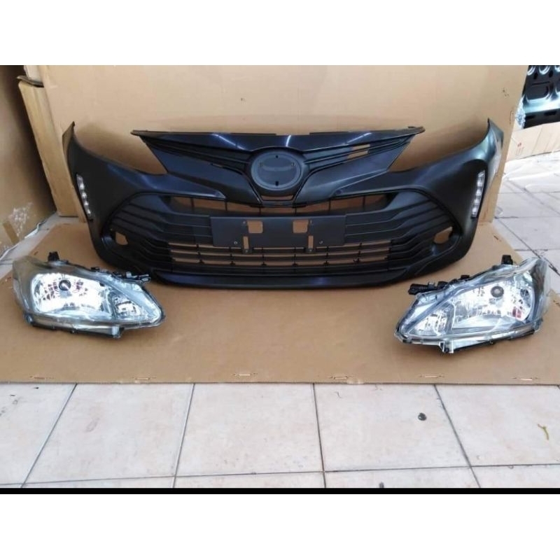 Jual bumper Vios gen 3 Facelift thailand set tanpa headlamp | Shopee ...