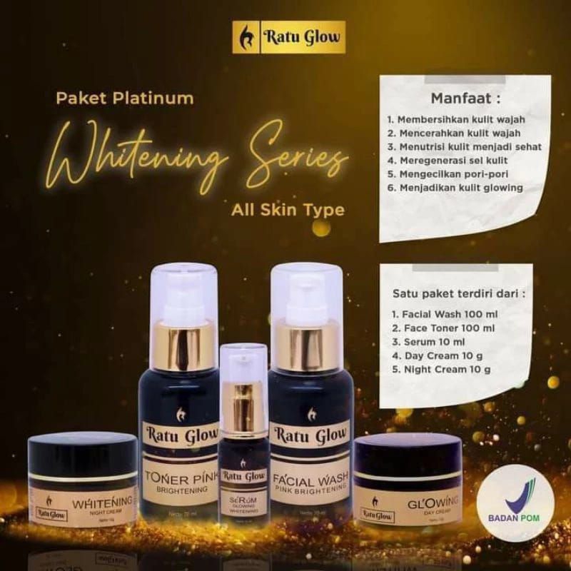 Jual ratu glow skincare/ratu glow PLATINUM/ platinum/ratu glow skincare/skincare ratu glow paket ...