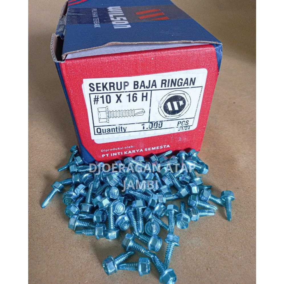Jual Sekrup Baut Baja Ringan WILSON Roofing 10 x 16 / 15 x 20 - Baut Kanal / Skrup Baja Ringan ...