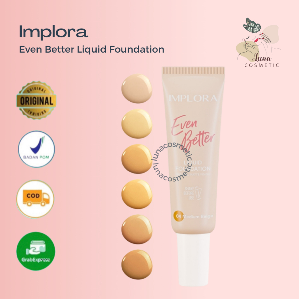 Jual Implora Even Better Liquid Foundation | Shopee Indonesia