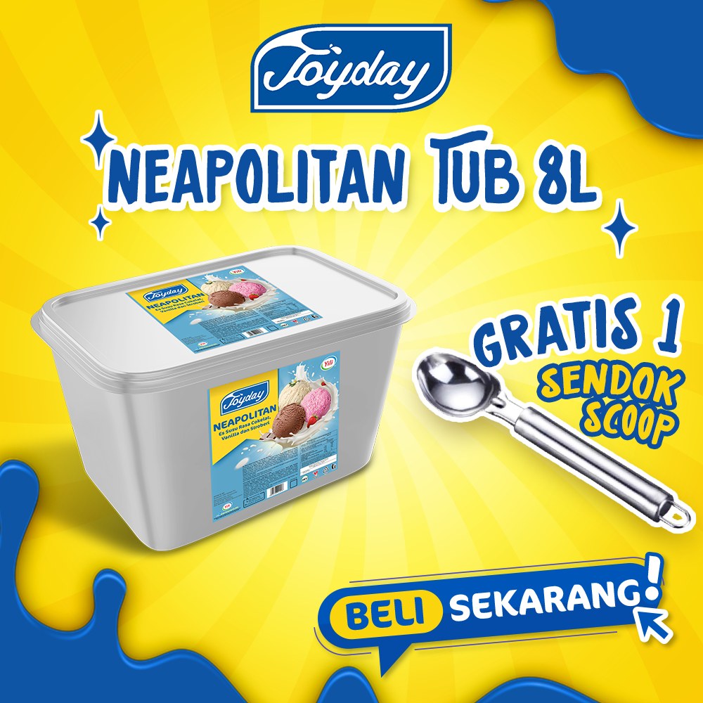 Jual Joyday Ice Cream Neapolitan Bucket 8L - Es Krim Ember | Shopee ...
