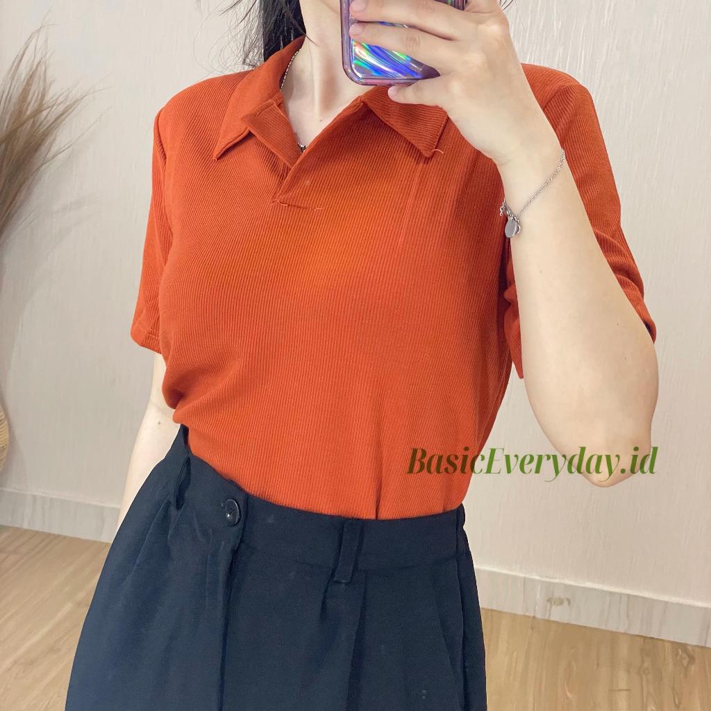 Jual BasicEveryday Basic Polo Crop Top Wanita Baju Polo Shirt BE01 | Shopee Indonesia