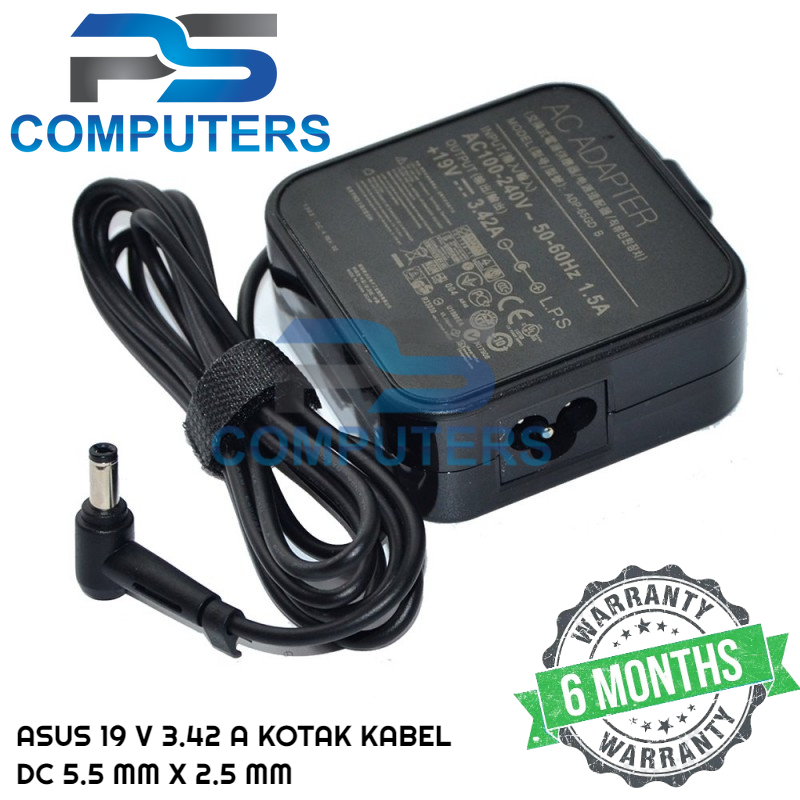 Jual Adaptor/ Charger Asus Original 19V 3.42A New Model Square Plus Kabel | Shopee Indonesia
