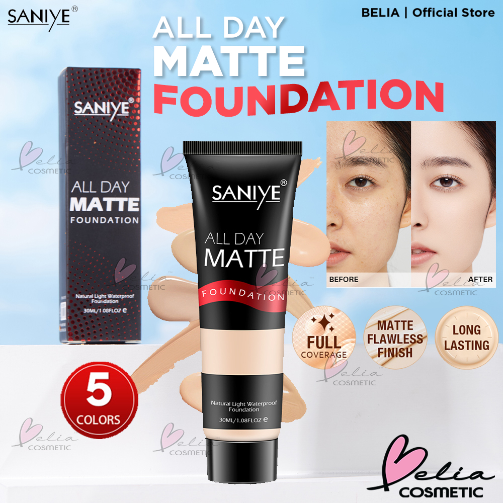Jual BELIA SANIYE All Day Matte Foundation | Foundation Cair Matte ...