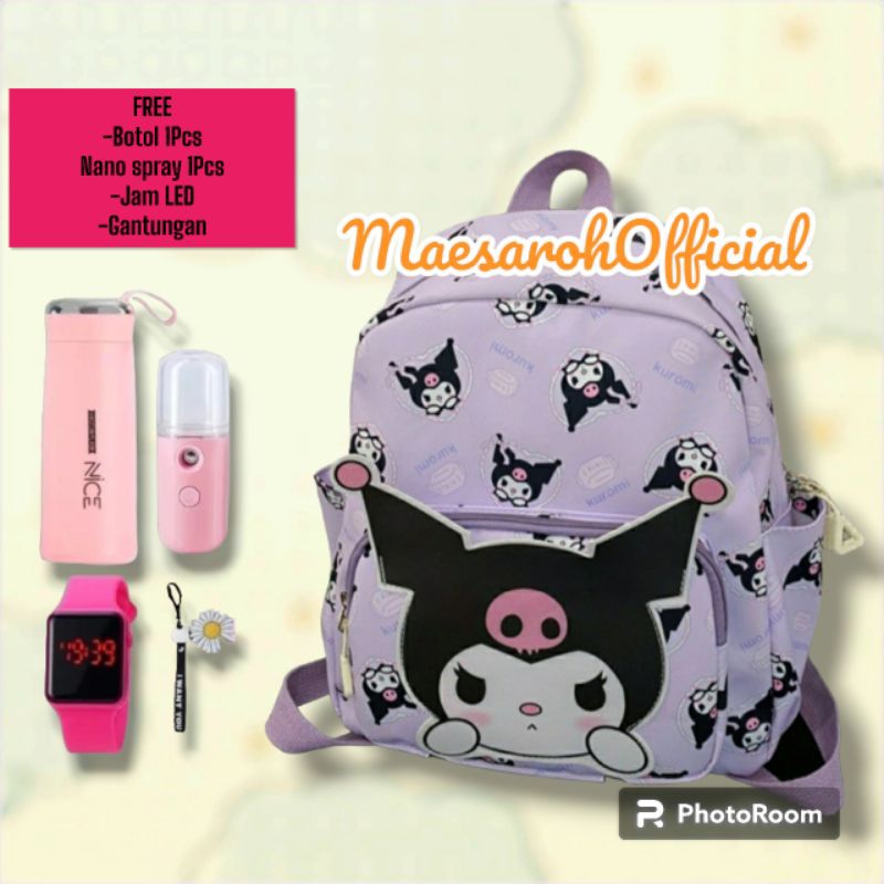 Jual TAS KUROMI SANRIO CINNAMOROL TERBARU Tas Sekolah Backpack Anak Perempuan TK | Shopee Indonesia