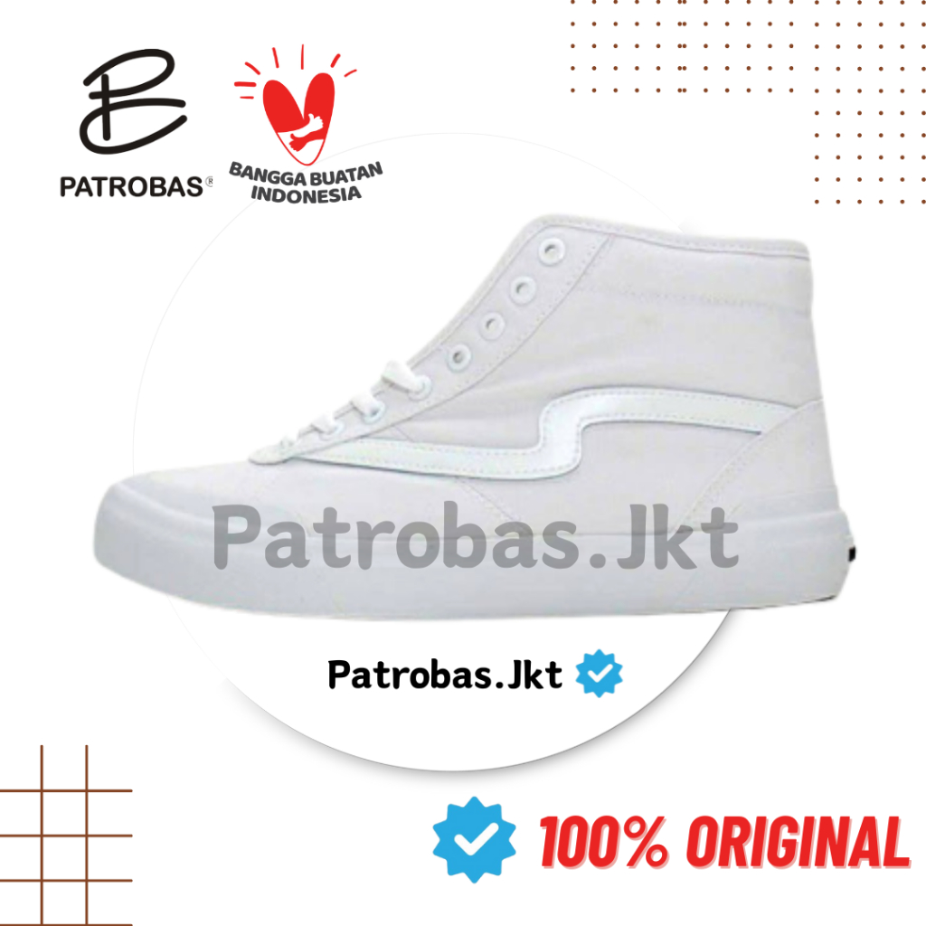 Jual Sepatu Patrobas New Ivan High Triple White ( Putih ) Original ...