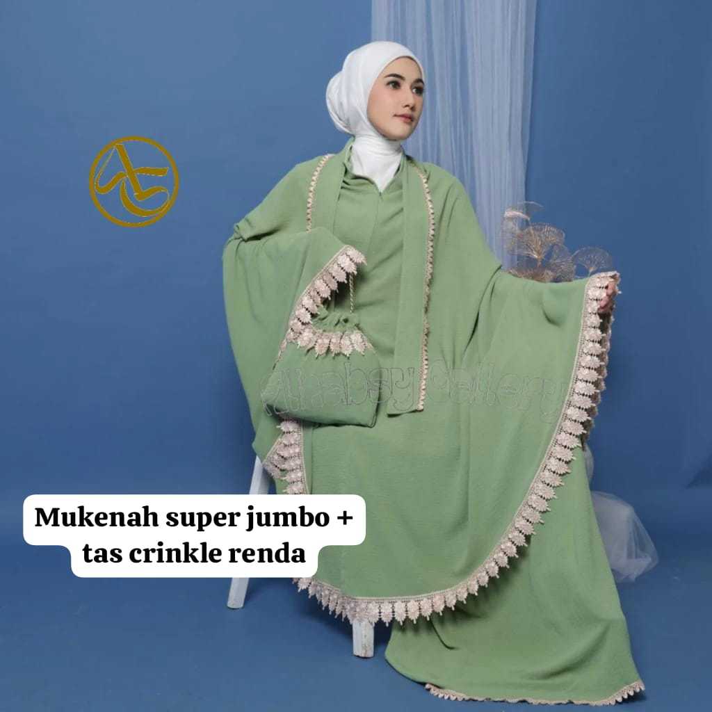 Jual MUKENAH 2in1 (BISA 2 MODEL) CRINKLE AIRFLOW JUMBO SUPER PREMIUM ...