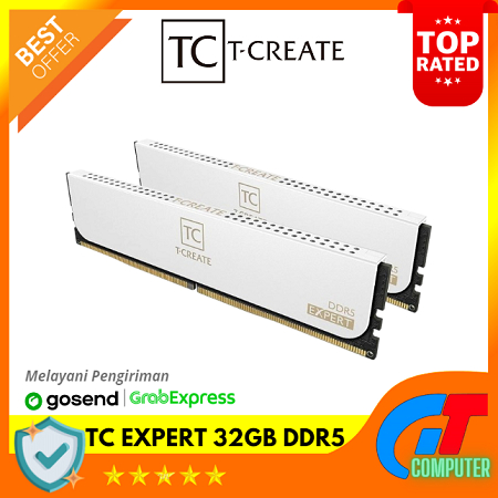Jual Team T-Create Expert White DDR5 PC51200 32GB (2x16GB) / RAM DDR5 32GB | Shopee Indonesia
