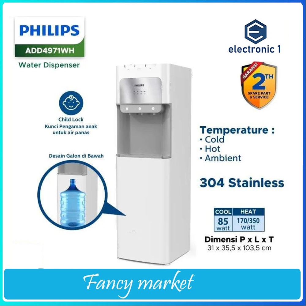 Jual DISPENSER PHILIPS ADD 4971 3 Kran Panas Dingin Normal GALON BAWAH ...