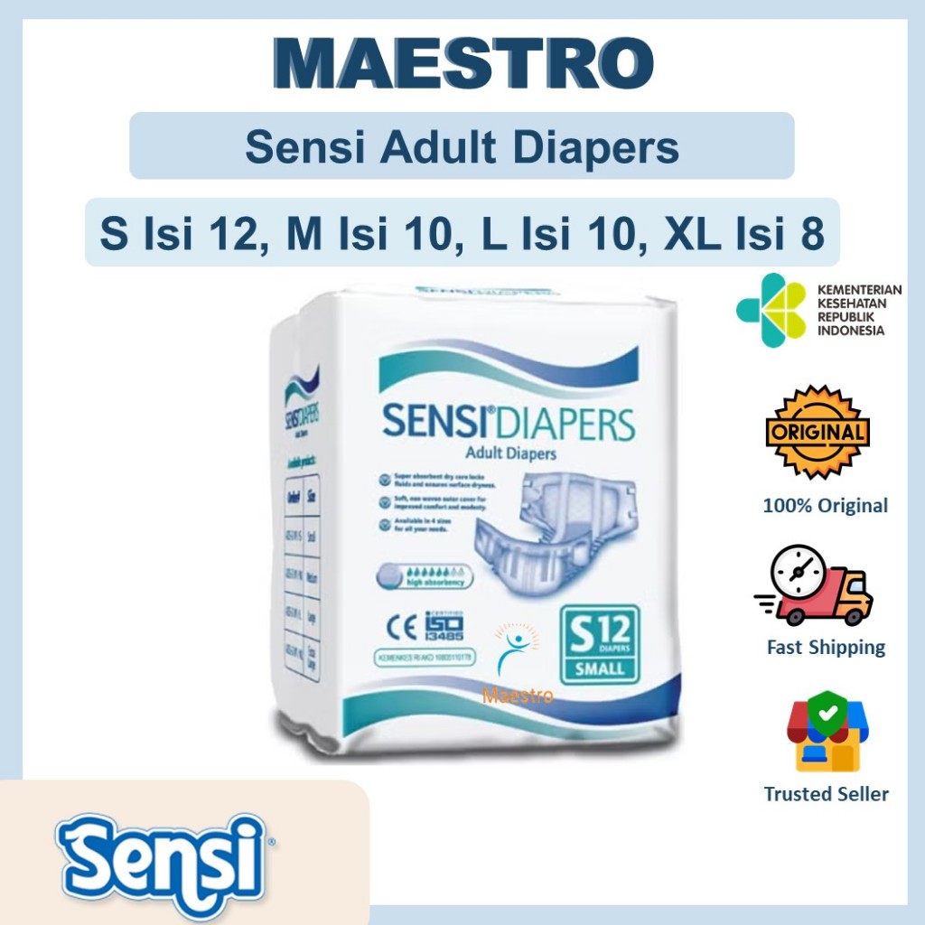 Jual Sensi Diapers Adult Popok Perekat Dewasa Orang Tua Ukuran S M L XL | Shopee Indonesia