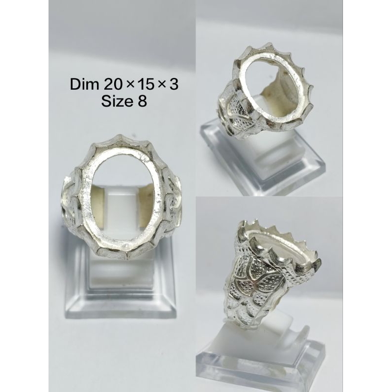 Jual Ring cincin/emban PERAK UKIR MODEL CAKAR(15G) | Shopee Indonesia
