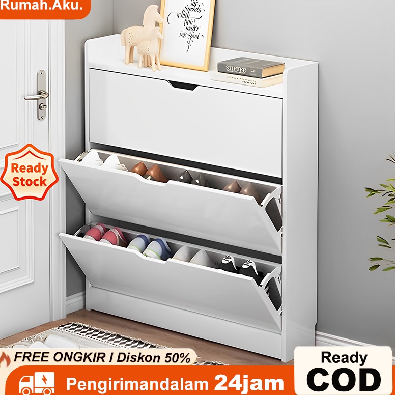 Jual ART B77A Lemari Sepatu Rak Sepatu Kayu Rak Sepatu Lemari Sepatu ...