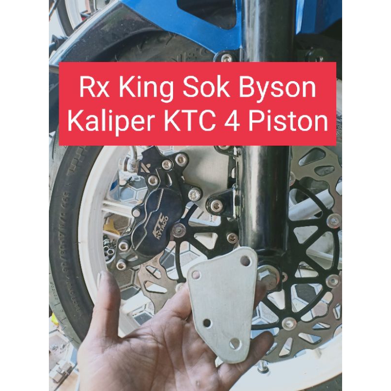Jual Bracket kaliper RX King Sok pakai byson Kaliper KTC 4 piston disc ...