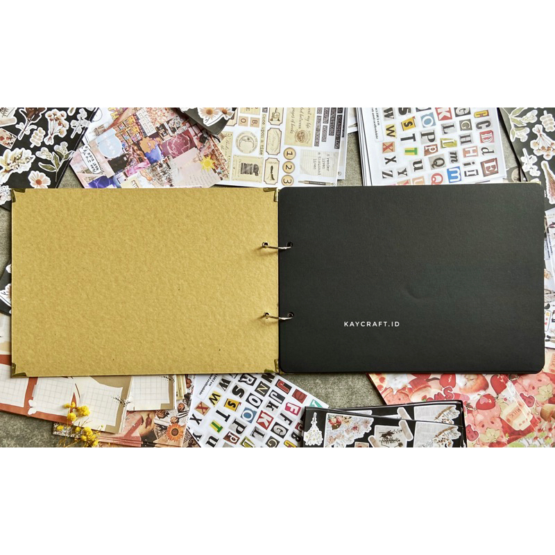 Jual SCRAPBOOK ALBUM A4 (21x30cm) YELLOW - Free kertas aestetic ...