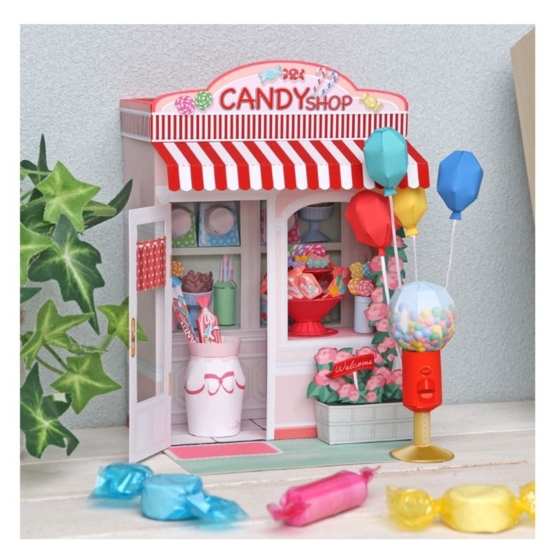 Jual DIY Papercraft diorama toko permen / miniatur toko permen | Shopee ...