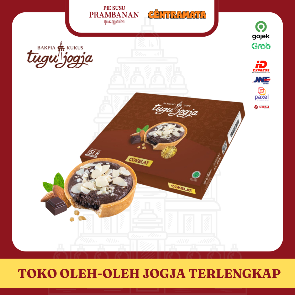 Jual Almond Tart Tugu Jogja Isi 6pcs | Oleh-Oleh khas Jogja | Shopee ...