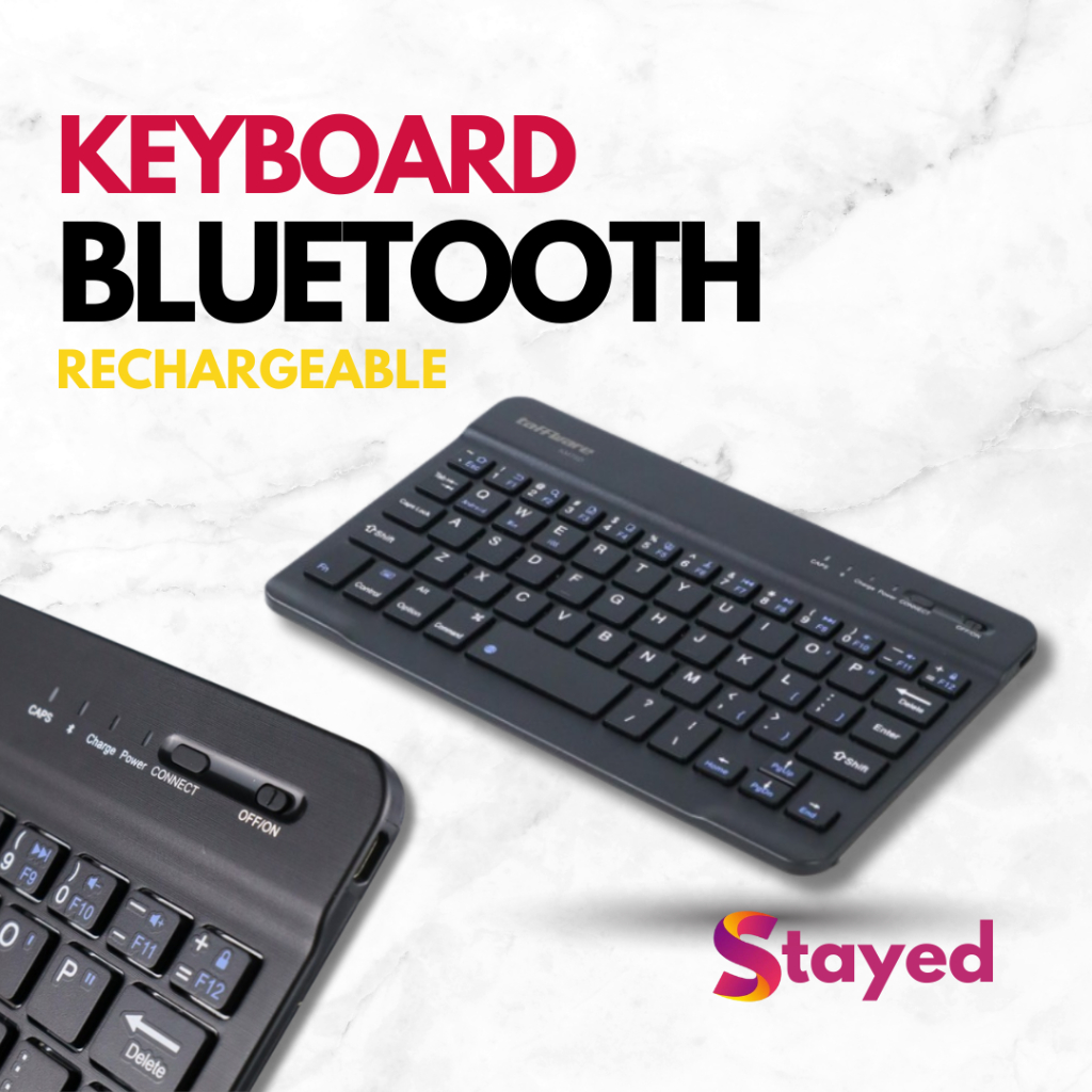 Jual Keyboard Wireless Mini Slim Bluetooth Ios Android Rechargeable ...