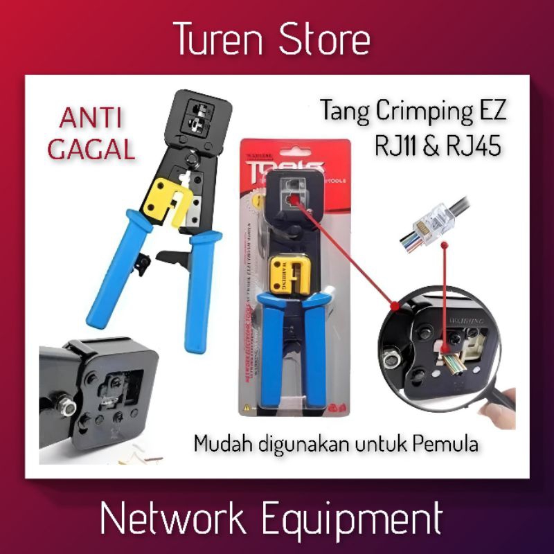 Jual Tang Crimping LAN RJ45 RJ11 EZ Tool Anti Gagal Kualitas Bagus Good ...
