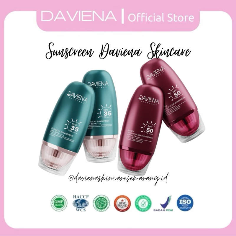 Jual SHIELD GLOW SUNSCREEN DAN PHYSICAL SUNSCREEN DAVIENA SKINCARE ...