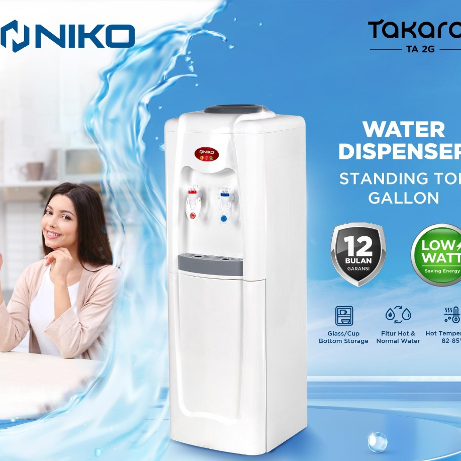 Jual DISPENSER NIKO TAKARA TA2G GALON ATAS 2 KRAN PANAS NORMAL | Shopee ...