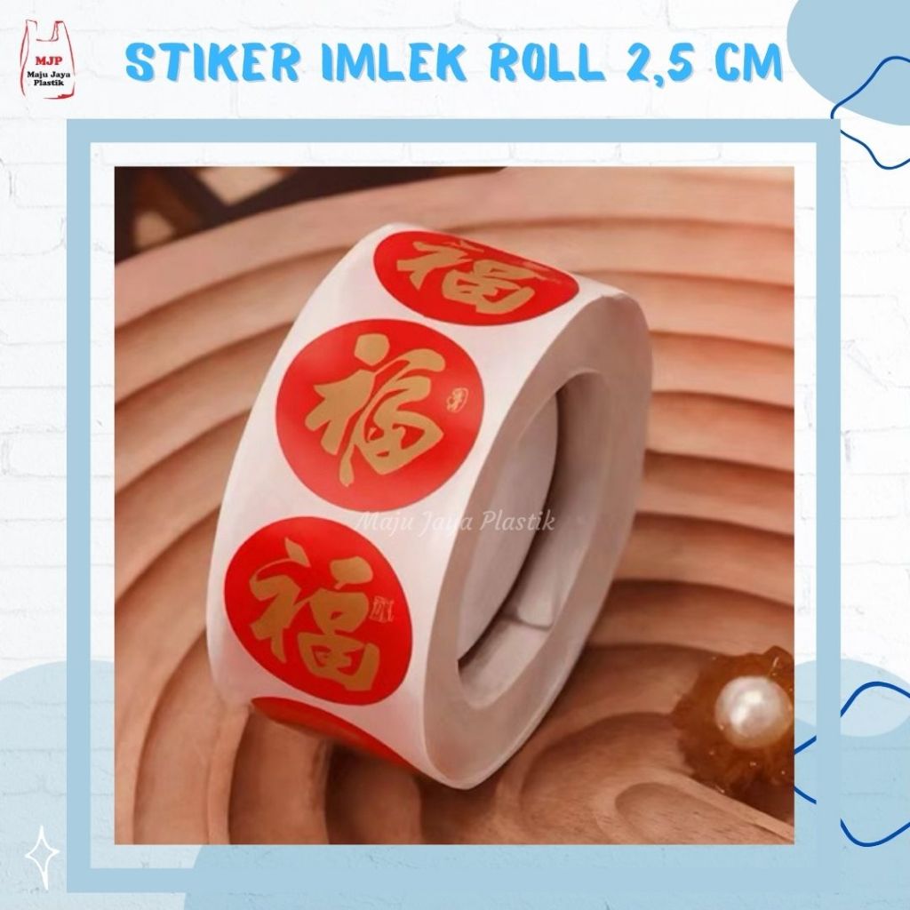Jual stiker Fuk isi 10 sticker Fu sticker imlek cny stiker label Happy ...