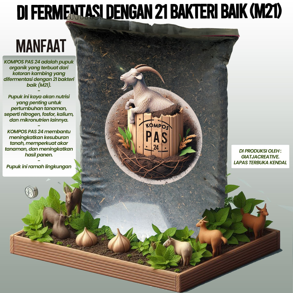 Jual PUPUK KOHE (KOTORAN HEWAN) KAMBING FERMENTASI M21 KEMASAN 1KG | Shopee Indonesia