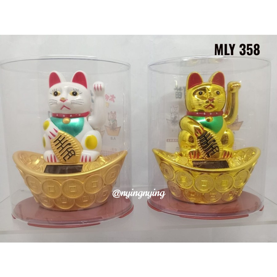 Jual Patung Kucing Hoki Solar - MLY 358 Lucky Cat Maneki Neko Termurah ...